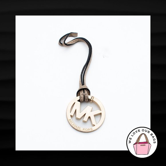 Michael Kors | Accessories | Michael Kors Gold Charm Tan Brown Leather ...